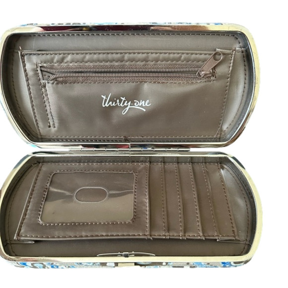 thirty-one | Bags | Thirtyone Hard Case Snap Close Wallet Money Card ...